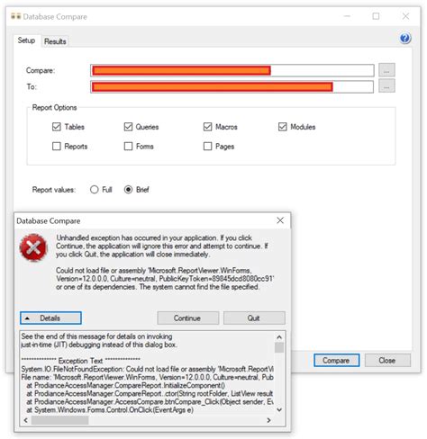 Office 2021 Db Compare Exception Microsoft Qanda