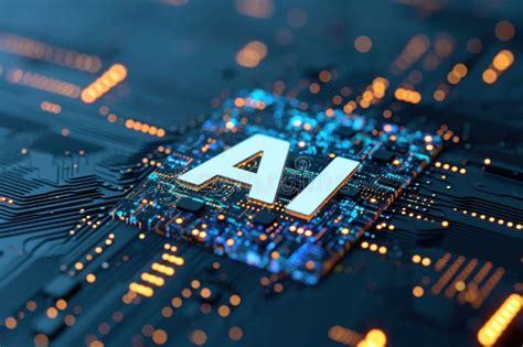 Ai Circuit Board Artificial Intelligence Concept Generative Ai Stock Illustration