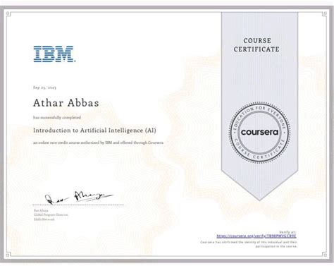 Ai Certification Artificialintelligence Learningjourney Skillsfortomorrow Athar Abbas