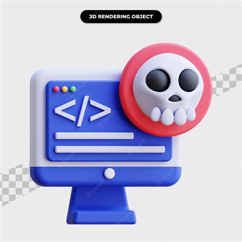 Premium Psd 3d Rendering Hacking Icon Illustration