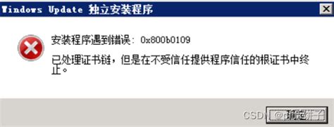 Windows7系统 安装 Net Framework 48报错：安装程序遇到错误：0x800b01090x800b0109证书错误