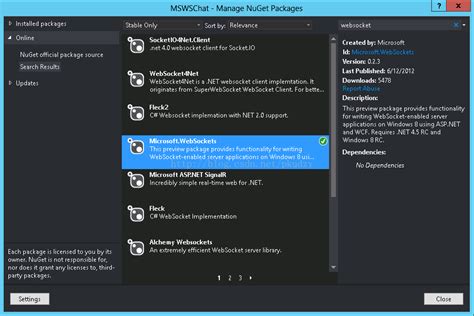 Using Websocket In Net 45 Part 4microsoftwebsocketsdll Csdn博客