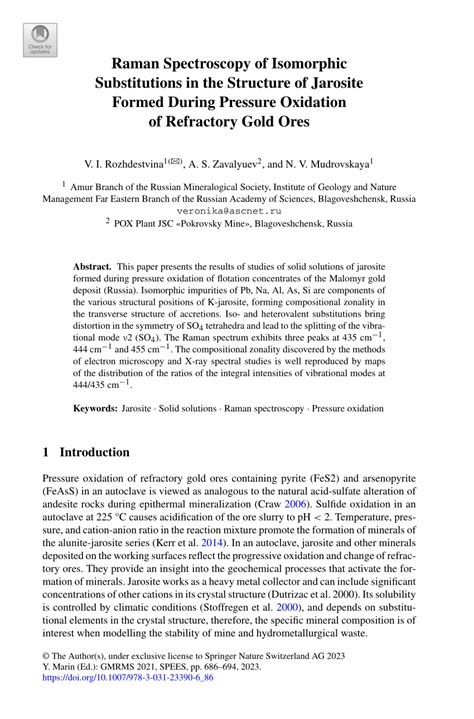 Pdf Raman Spectroscopy Of Isomorphic Substitutions In The Structure
