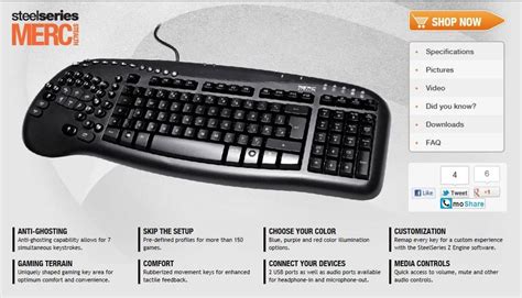 The Steelseries Merc Stealth Gaming Keyboard
