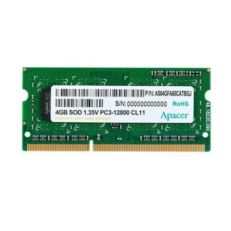4GB DDR3 1600MHz Low Voltage Notebook Memory