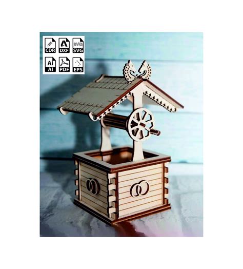 Water Well Laser Cut File Glowforge Vector Template Digital Download Etsy