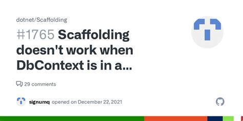 Scaffolding Doesnt Work When Dbcontext Is In A Separate Project