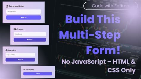 How To Create A Themed Multi Step Form Using Html And Css Only Youtube