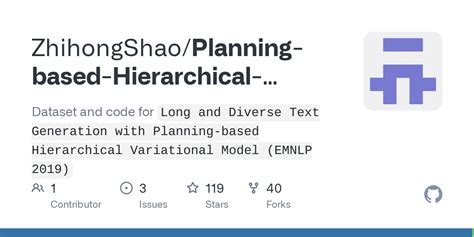 Github Zhihongshaoplanning Based Hierarchical Variational Model