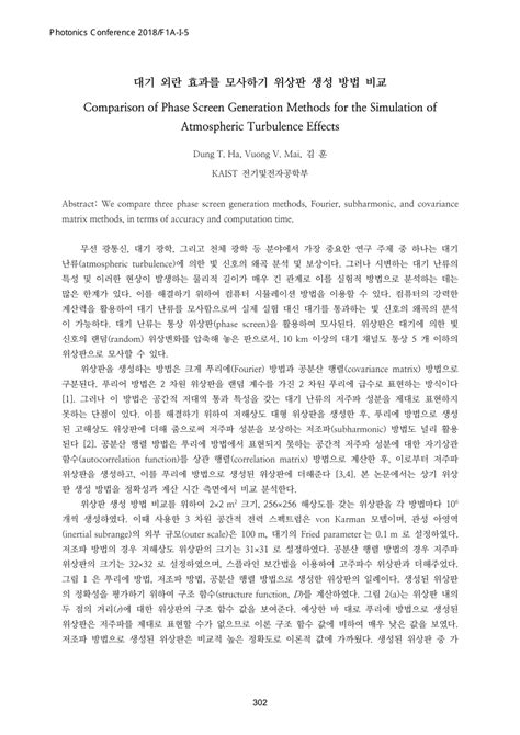 Pdf Comparison Of Phase Screen Generation Methods For The Simulation Of Atmospheric Turbulence