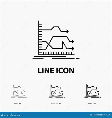 Arrows Forward Graph Market Prediction Icon In Thin Regular And Bold Line Style Vector