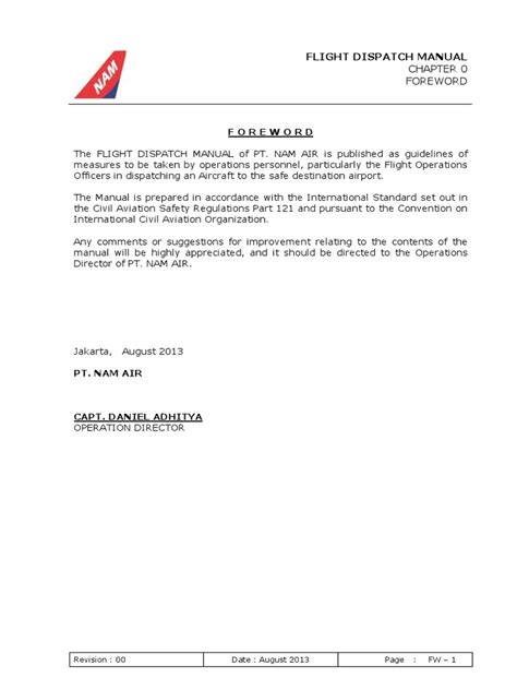 Flight Dispatch Manual Pdf