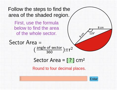 Solved Follow The Steps To Find Thearea Of The Shaded Chegg Com