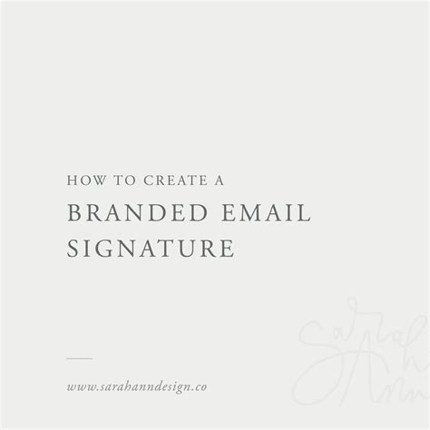 How To Create A Branded Email Signature For Creative Entrepreneurs