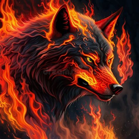 Wolf Flaming Stock Illustrations 101 Wolf Flaming Stock Illustrations