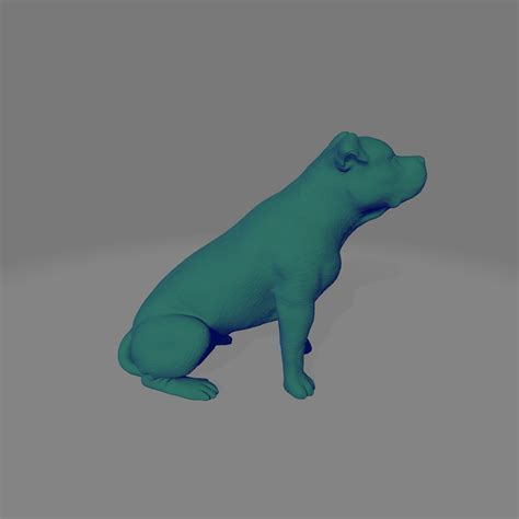 Resin 3d Printed American Bully Pit Bull Figurine Etsy