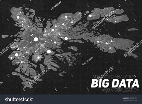 Terrain Big Data Visualization Futuristic Map Stock Vector Royalty Free 496202773 Shutterstock