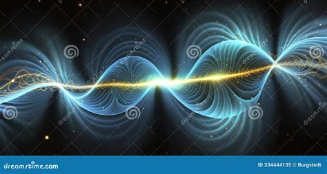 Visualization Of Propagating Colored Electromagnetic Waves Stock Illustration Illustration Of