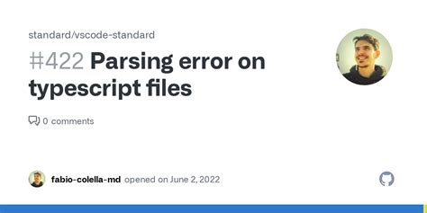 Parsing Error On Typescript Files · Issue 422 · Standardvscode