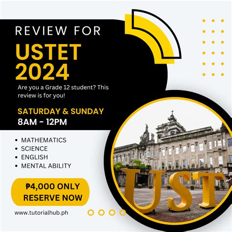 Ustet College Review 40 Hours Live Online Review Tutorial Hub Ph
