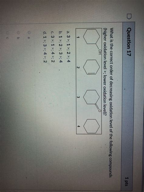 Solved D Question 17 1 Pts What Is The Correct Order Of