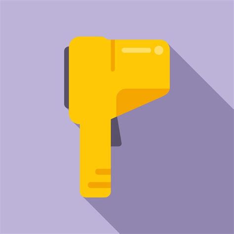 Premium Vector Medical Laser Thermometer Icon Flat Vector Scan Distance Health Check Device