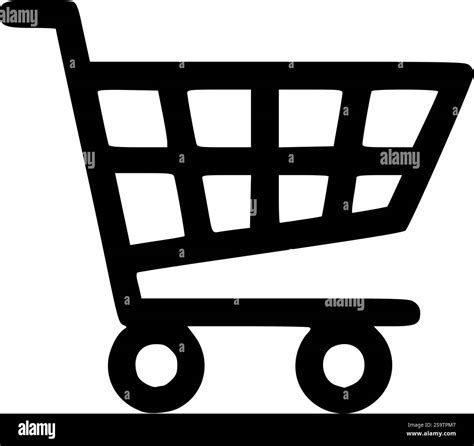 Shopping Cart Outline Icon Vector Silhouette And Simple Shopping Cart For Versatile Design
