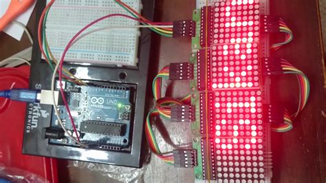 Arduino UNO With X Dot Matrix Display With Scrolling Text YouTube