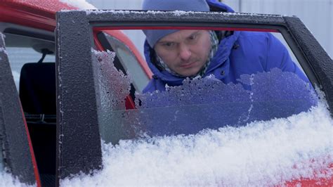 Ice Covered Car Door Being Opened Person In Stock Footage Sbv 352733083