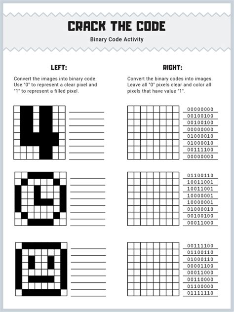 Learn Binary Code: 5-Bit Binary Code Challenge - Our Family Code - Worksheets Library