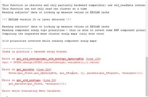 Error While Running Envtopo Analysis Issue 447 Sccn Eeglab GitHub