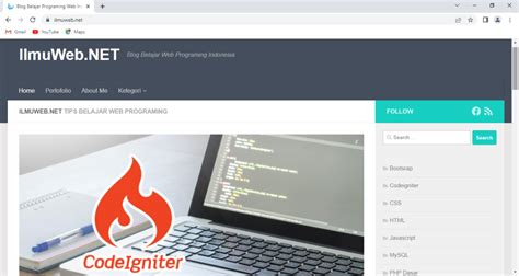 Tutorial Codeigniter 4 Membuat Web Portofolio Lengkap Bag 1
