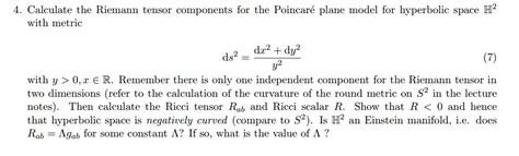solved 4 calculate the riemann tensor components for the