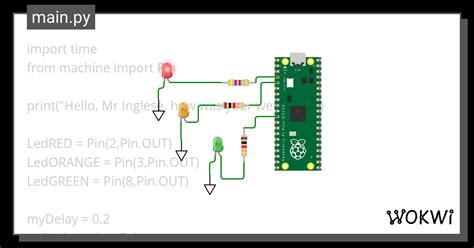 Pi Pico Leds Chasing Wokwi Esp32 Stm32 Arduino Simulator