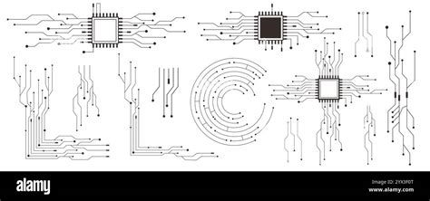 Circuit Board Line Microchip Software Integrated Motherboard