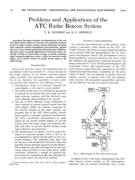 1 1 8 Problems And Applications Of The Atc Radar Beacon System Pdf Radar Air Traffic Control
