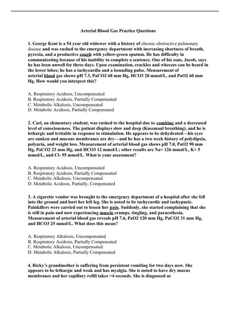 Abg Practice Questions With 100 Correct Answers A Newest Version 2024 Abg Practice Stuvia Us