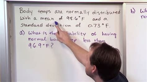 Lesson 12 - Finding Probability Using A Normal Distribution, Part 1 - YouTube
