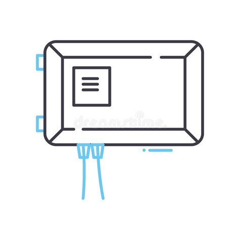 Battery Backup Line Icon Outline Symbol Vector Illustration Concept
