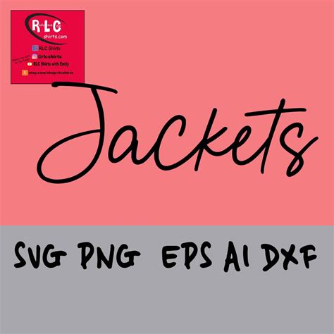 Jackets Script Svg Jackets Script Png School Design Jacket Etsy