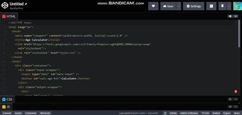 One Day Mini Project Age Calculator Apurba Roy Posted On The Topic