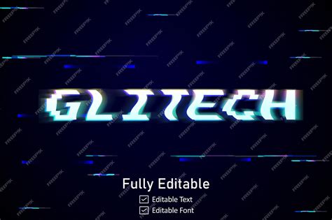Premium Vector Futuristic Glitch Text Effect For Video Game Text For