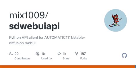 GitHub Mix1009 Sdwebuiapi Python API Client For AUTOMATIC1111 Stable Diffusion Webui