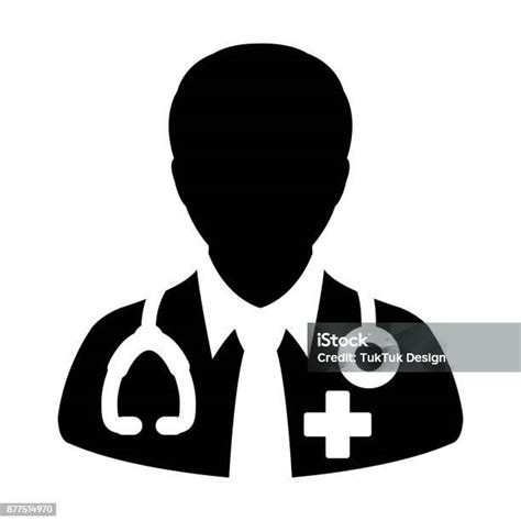 의사가 아이콘 벡터 의료 상담 남성 의사 사람 아바타 청진 기와 교차 하는 상징 문양 그림 건강관리와 의술에 대한 스톡 벡터 아트 및 기타 이미지 건강관리와 의술 검은