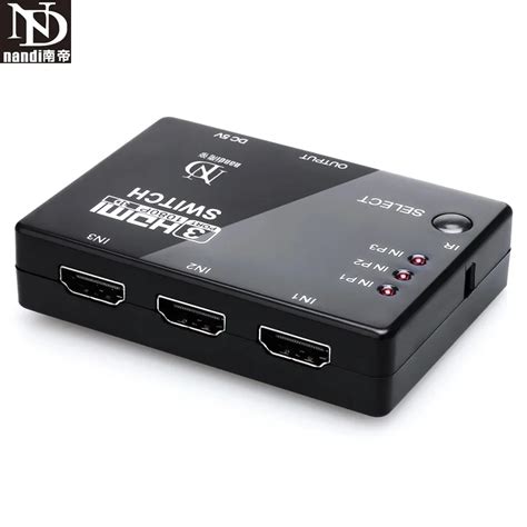 Hdmi Switch Splitter Hdmi Hub 3 Port 1080p Video Splitter Box Hdmi Kvm Switch Adapter For Hdtv