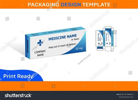 10 Mg Tablet Box 30 Tablets Stock Vector Royalty Free 2207488333