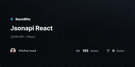 Jsonapi React Stackblitz