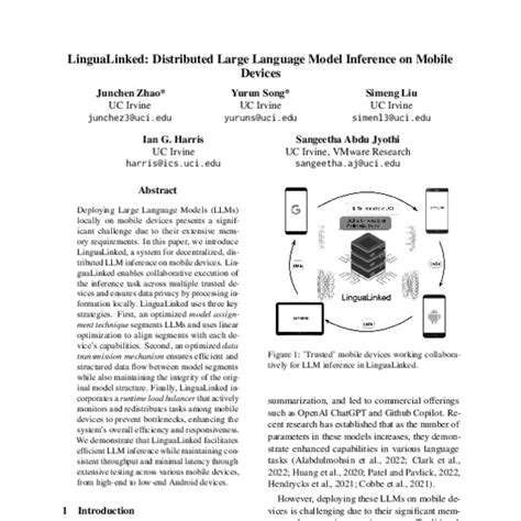 Lingualinked Distributed Large Language Model Inference On Mobile Devices Acl Anthology