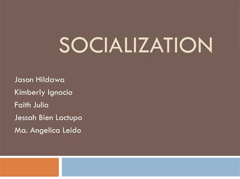 Socialization Pptx