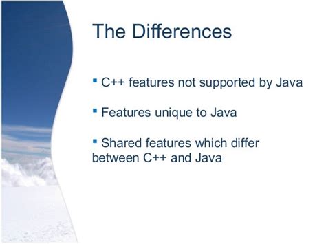 Difference Between C And Java
